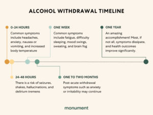 Alcohol Withdrawal Timeline: Symptoms and What to Expect | Monument
